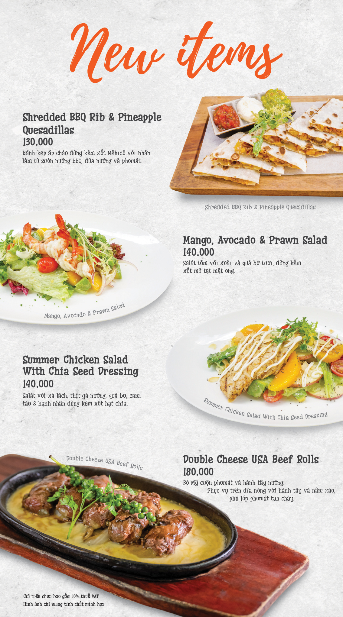 Menu Al Fresco's Hà Nội | Al Fresco's Restaurant