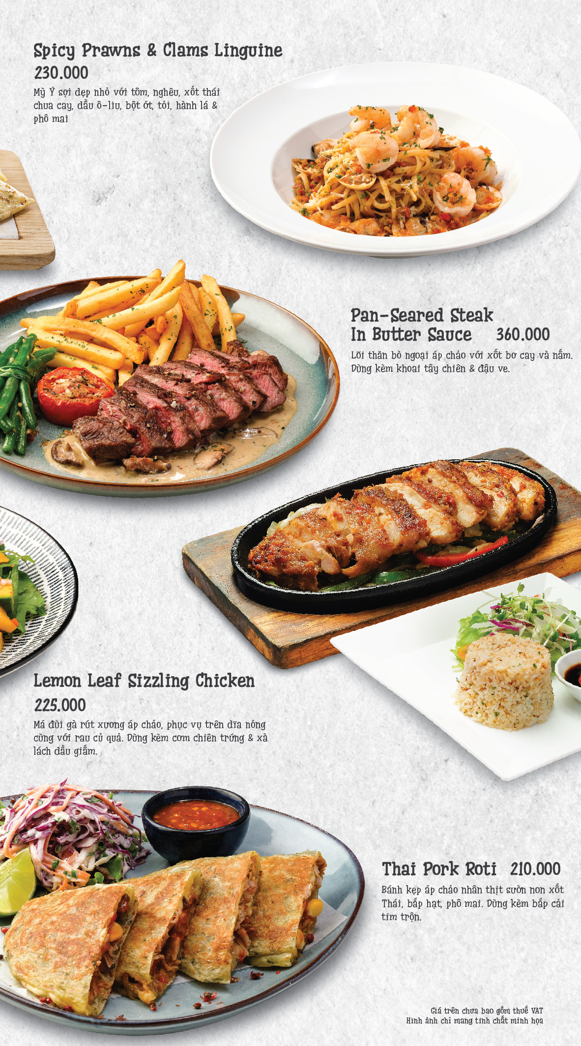 Menu Al Fresco's Hồ Chí Minh