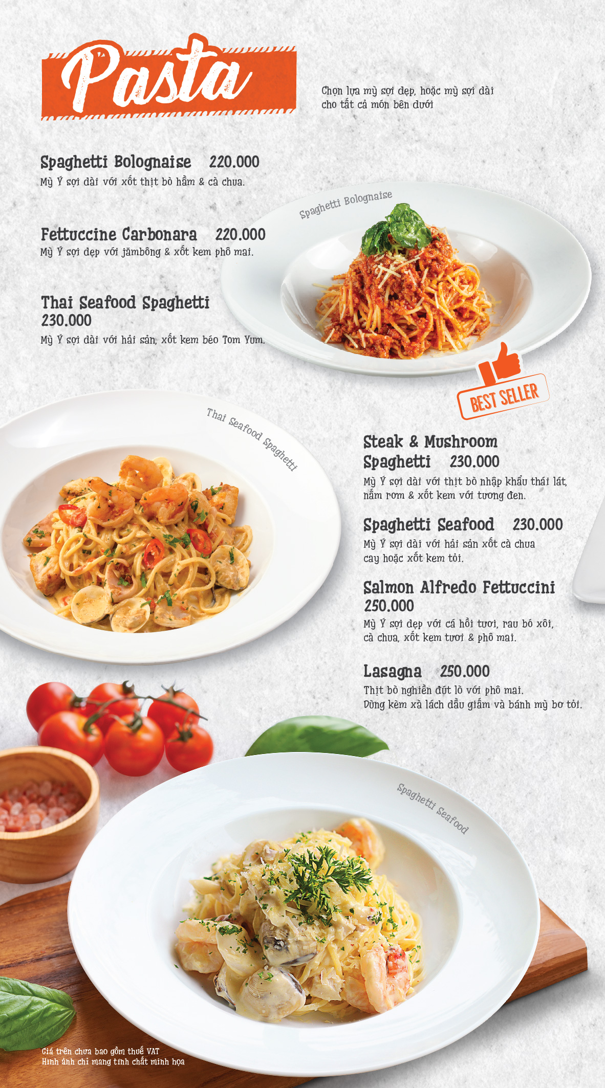 Menu Al Fresco's Hồ Chí Minh