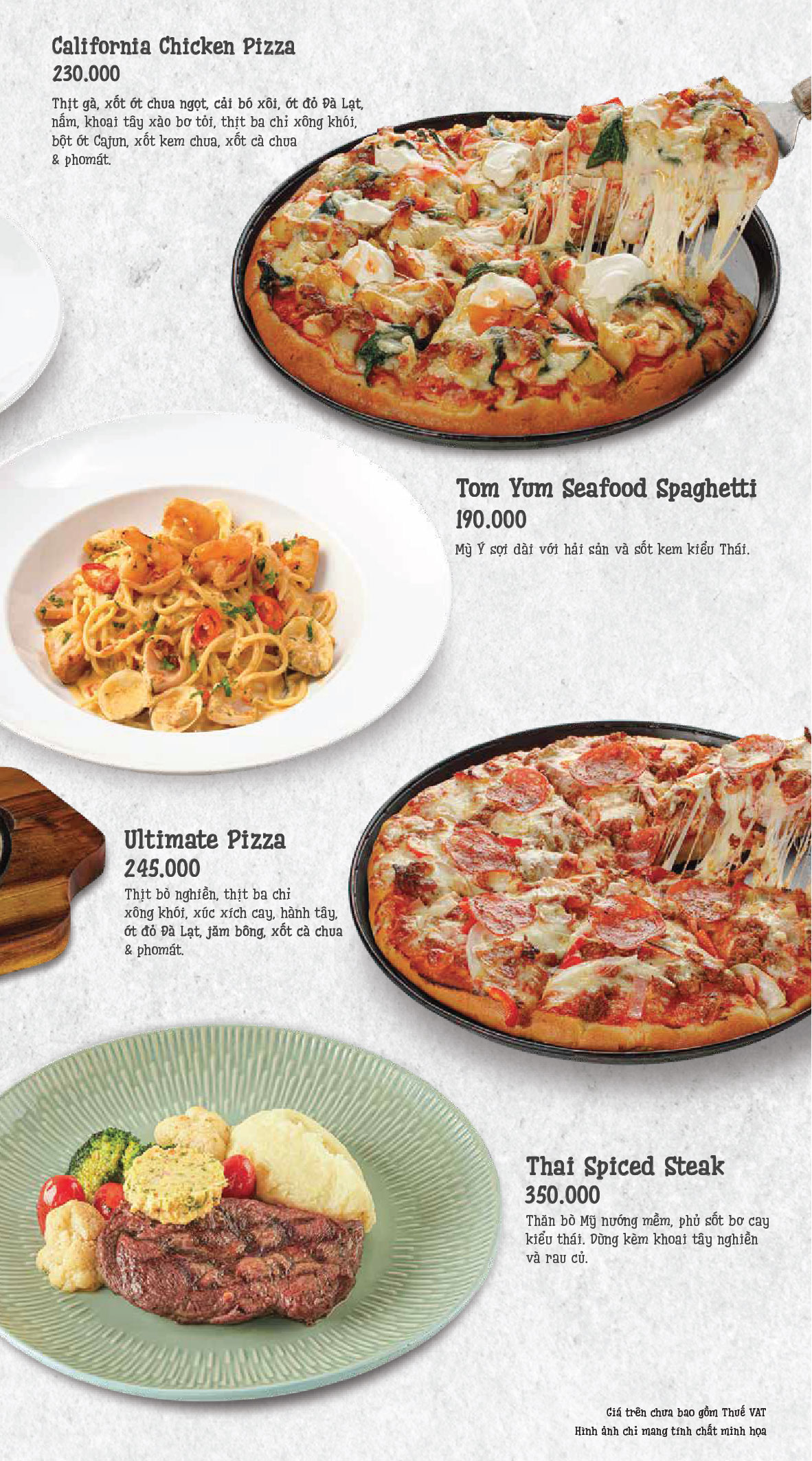 Menu Al Fresco's Đà Nẵng