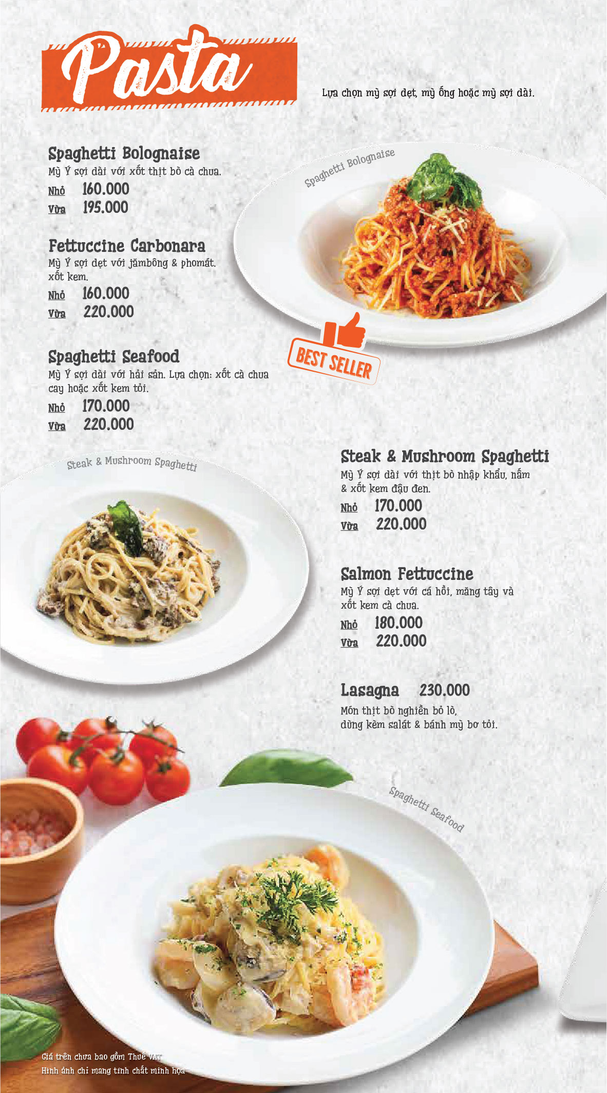 Menu Al Fresco's Đà Nẵng