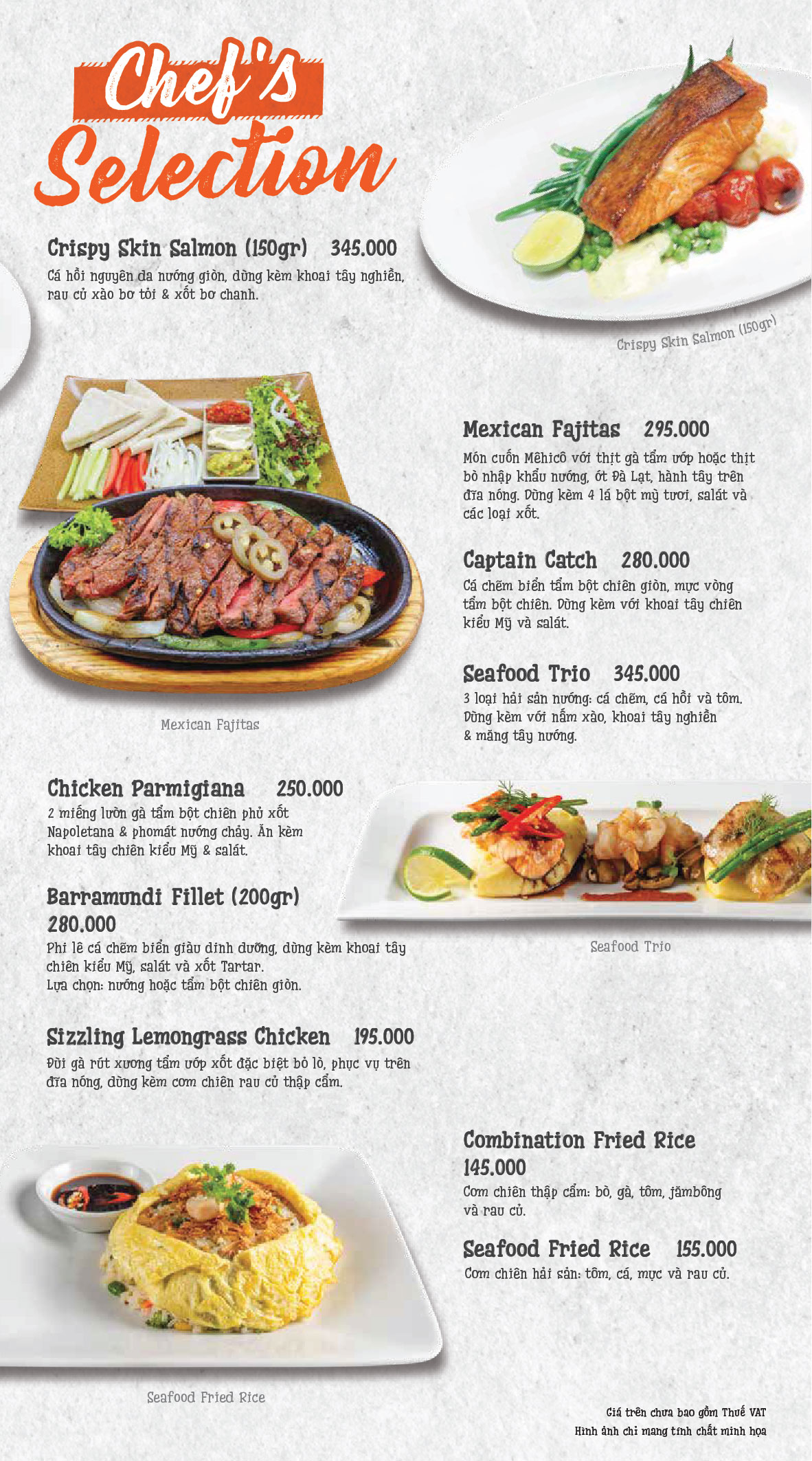 Menu Al Fresco's Đà Nẵng